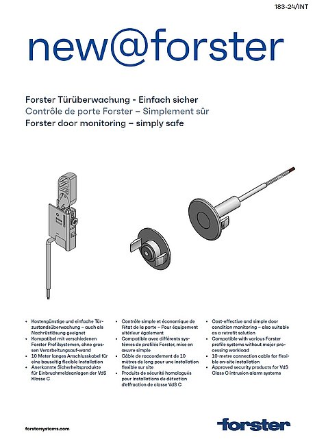 new@forster : Forster Profilsysteme AG, Arbon