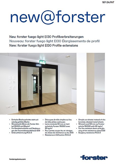 new@forster : Forster Profilsysteme AG, Arbon