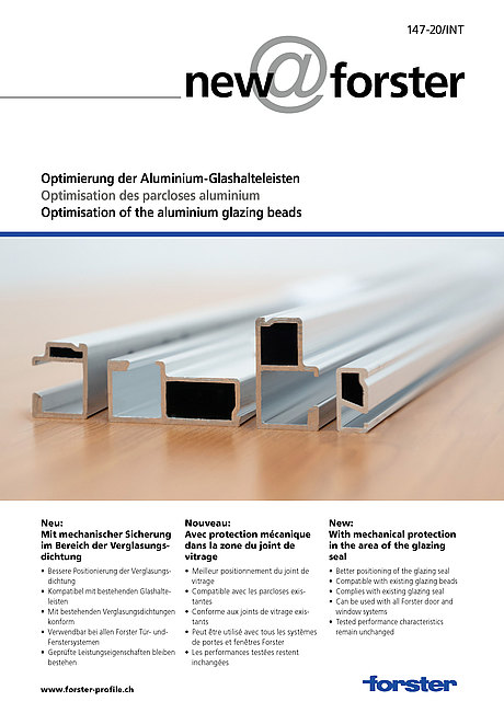 new@forster : Forster Profilsysteme AG, Arbon
